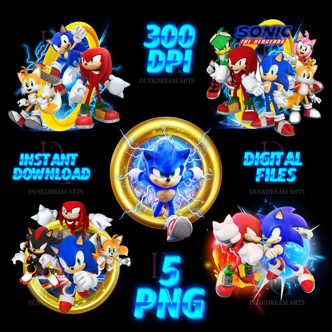 Sonic the Hedgehog PNG Bundle,sonic Png,sonic Shirt,high Quality,cake ...