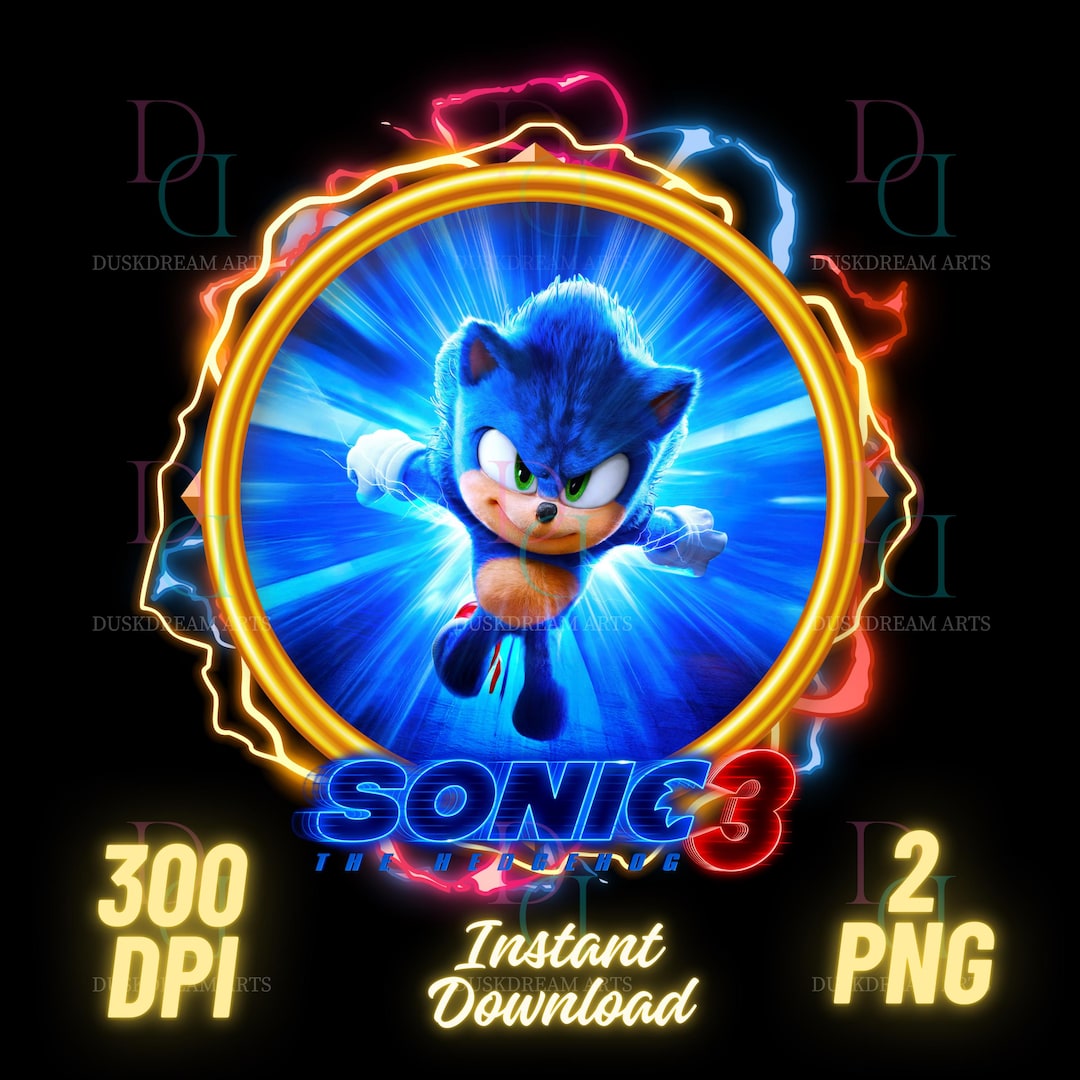 Sonic the Hedgehog 3 Png,sonic 3 Png,sonic 3 Movie Shirt,high Quality ...