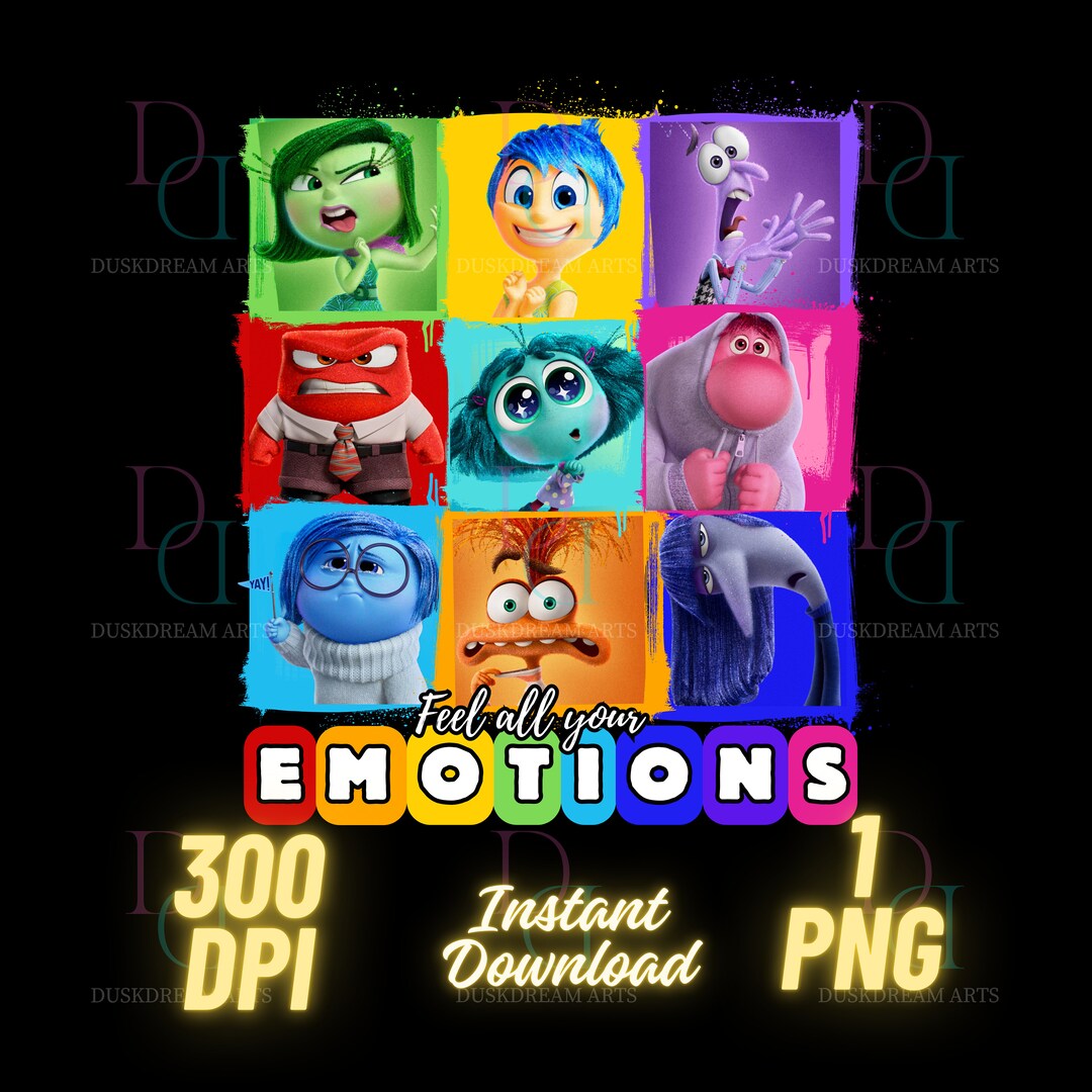 Inside Out 2 Png, Inside Out Shirt, High Quality Cricut Sticker Instant ...