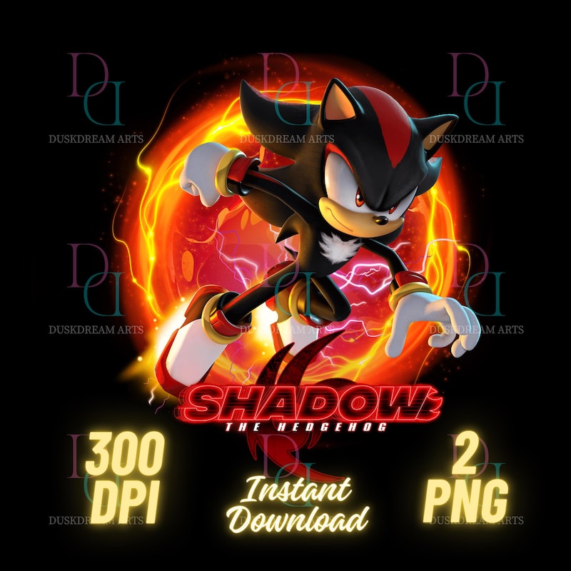 Sonic Shadow Tshirt Print - Etsy