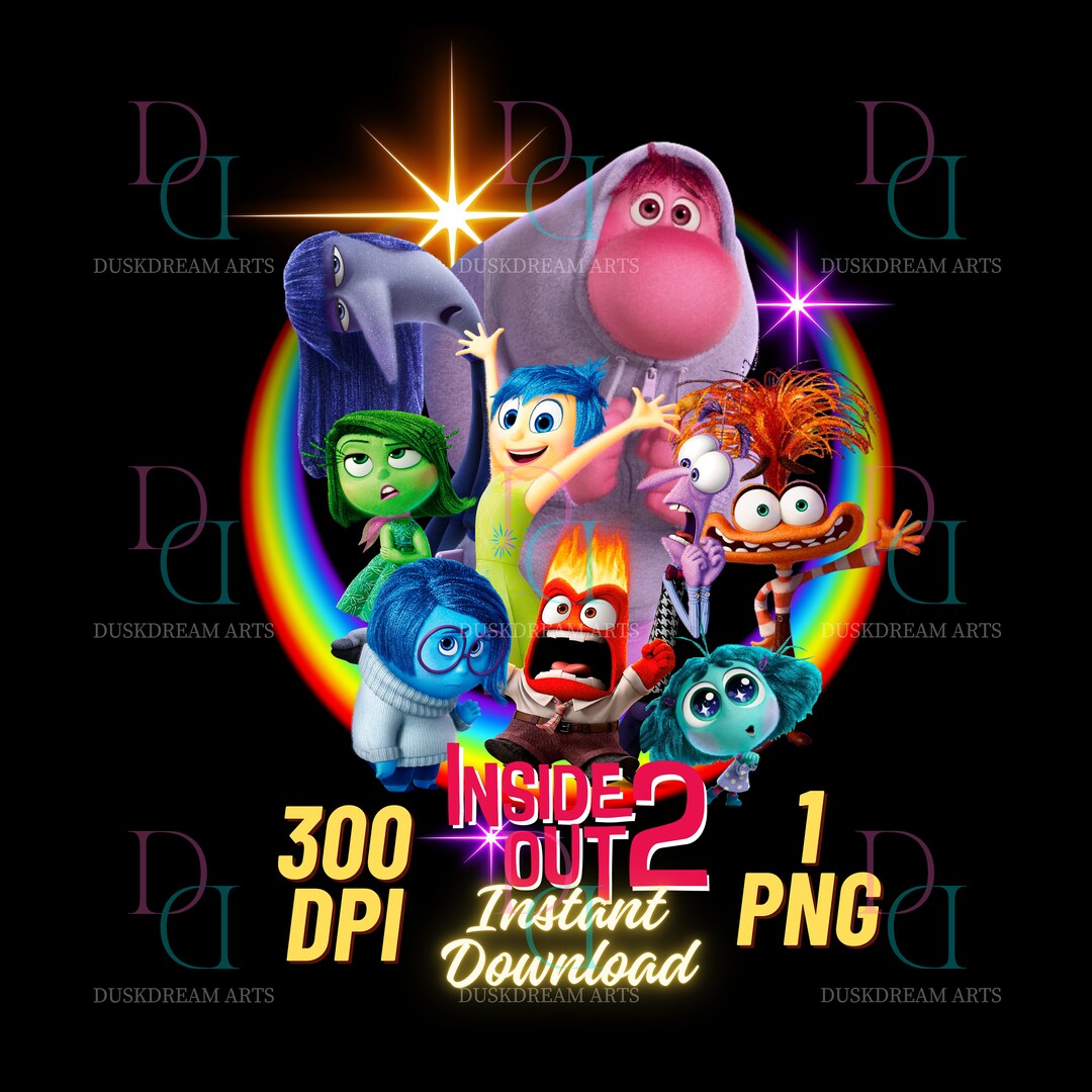 Inside Out 2 png, camisa de adentro hacia afuera, pegatina Cricut de ...