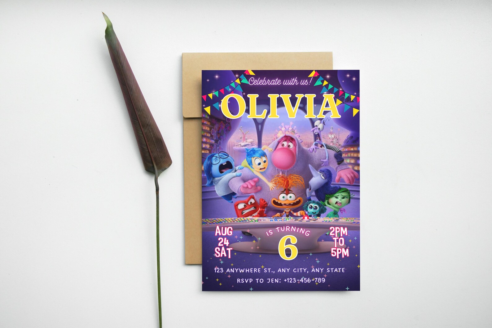 Editable Inside Out 2 Invitation, Inside Out 2 Invitation, Editable ...