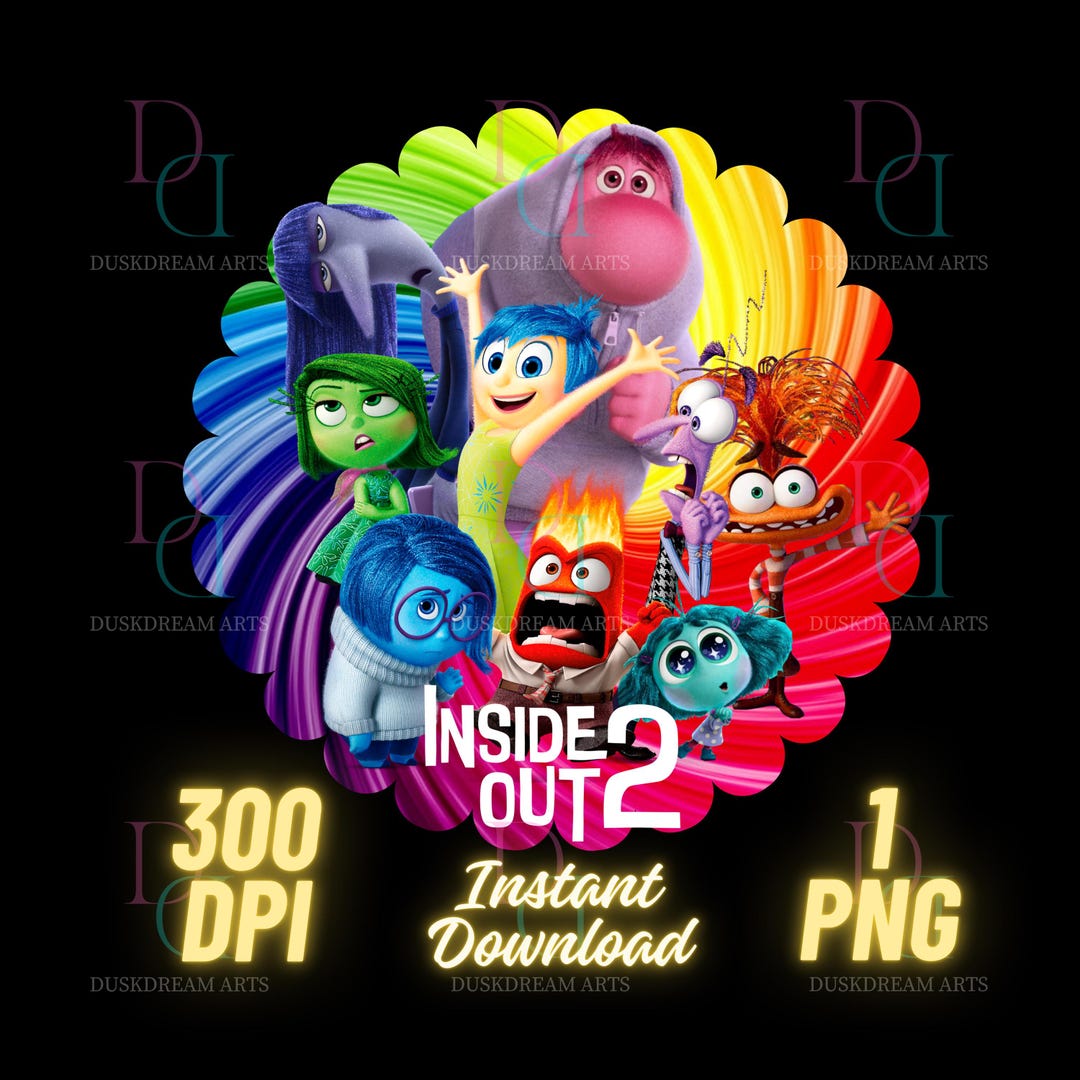 Inside Out 2 Png, Inside Out Shirt, High Quality Cricut Sticker Instant ...