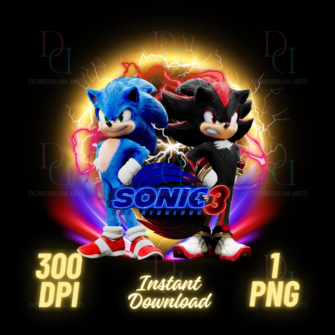 Sonic the Hedgehog 3 Png,sonic 3 Png,sonic 3 Movie Shirt,high Quality ...