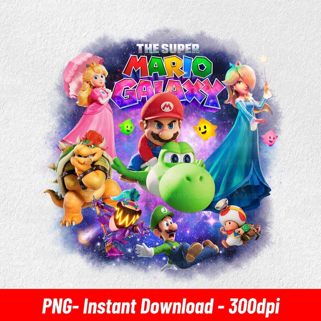 Super Mario Galaxy PNG, Mario Galaxy Movie PNG, Super Mario Shirt, High ...