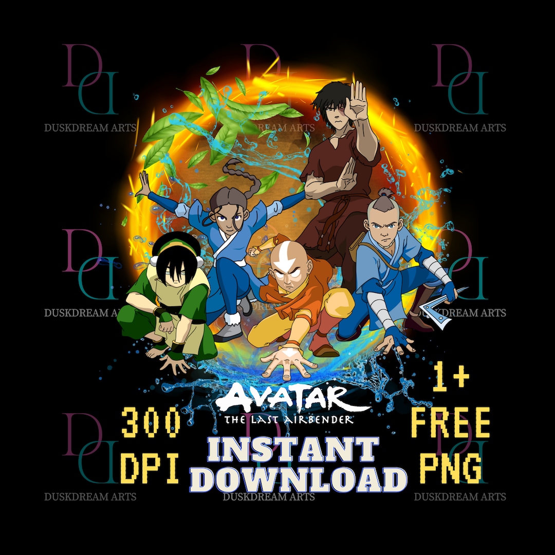 Avatar Last Airbender Png,aang Png, Katara,sokka,toph,printable Art ...
