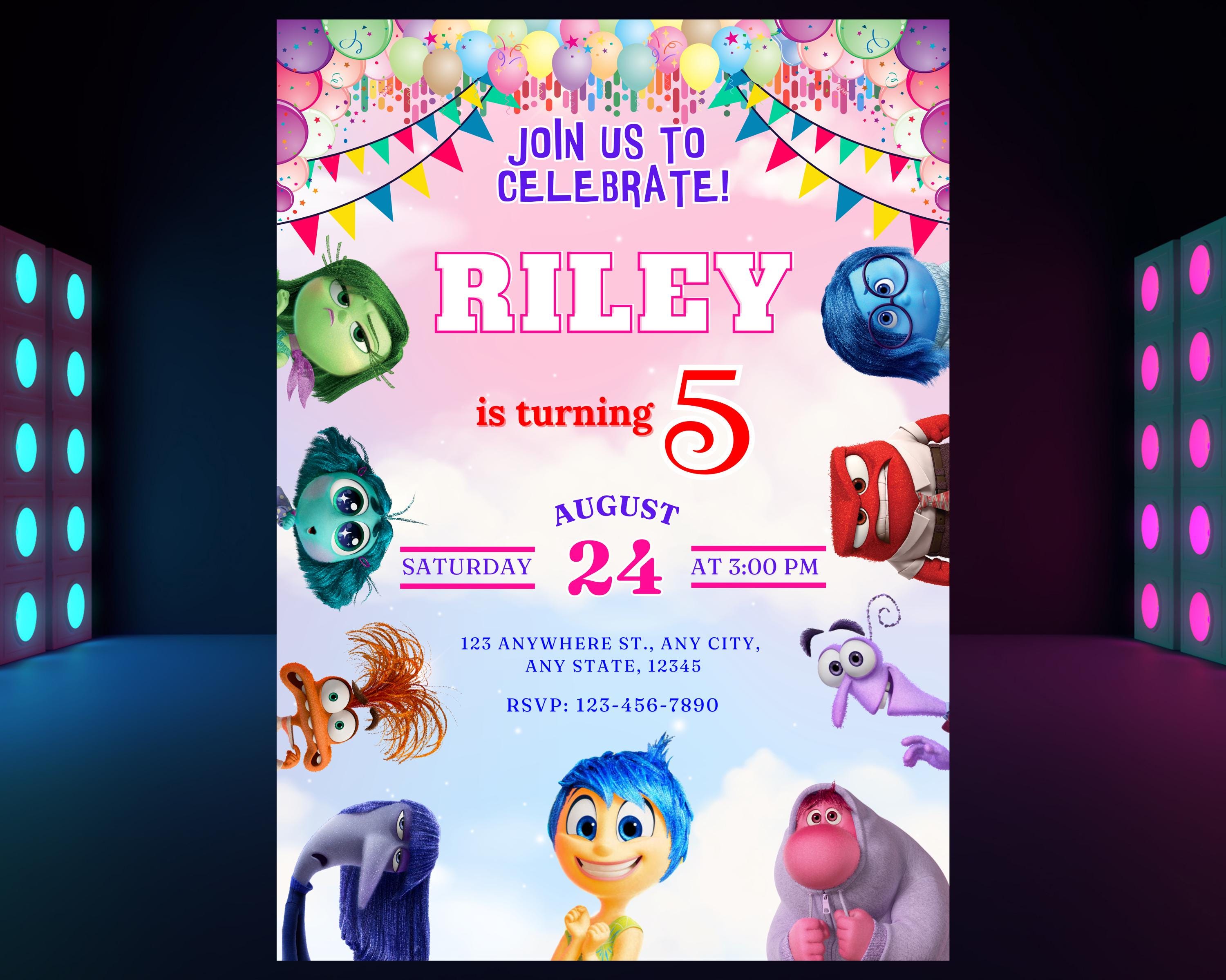 Editable Inside Out 2 Invitation, Inside Out 2 Invitation, Editable ...