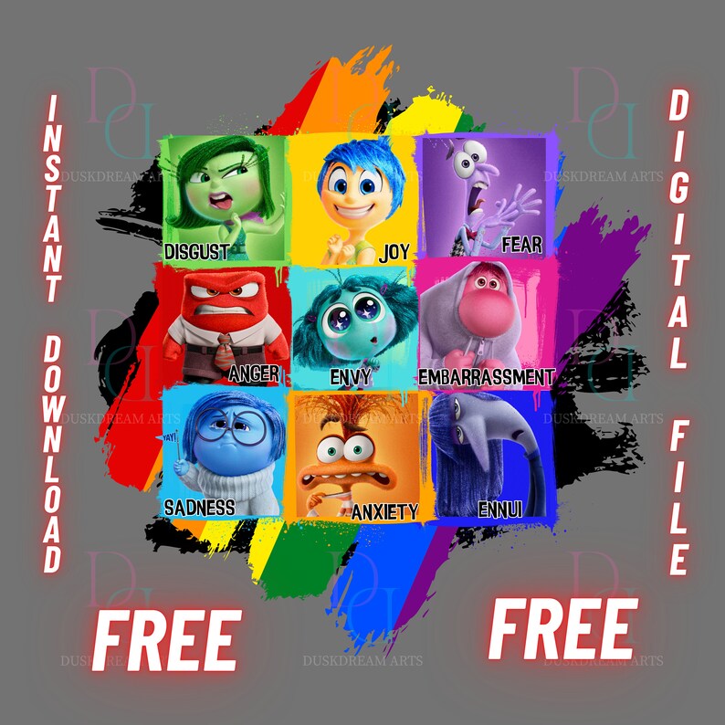 Inside Out 2 Png, Inside Out Shirt, High Quality Cricut Sticker Instant ...