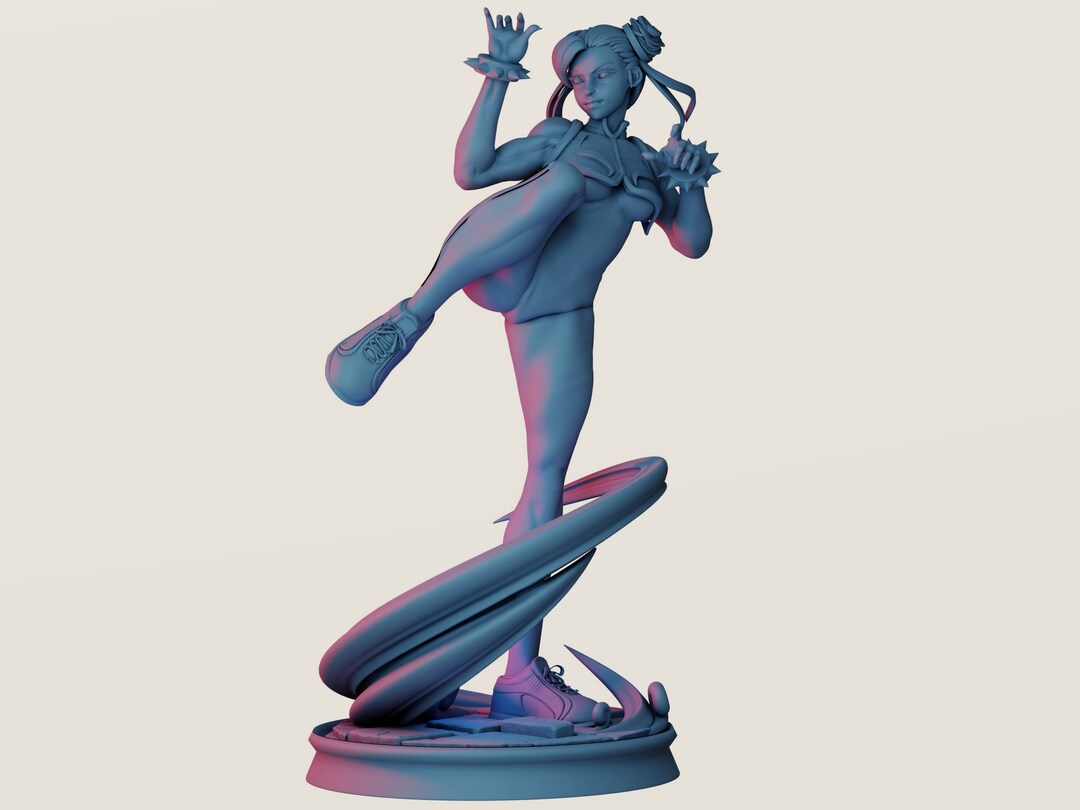 Chun-li Figure Model for 3D Printer, Stl File, Digital File, Printing ...