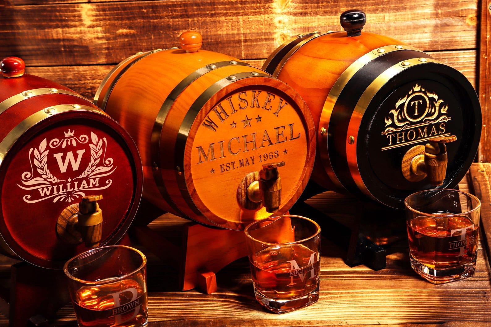 Personalized Engraved Whiskey Barrel 3L | Mini Wood Whiskey Barrel ...