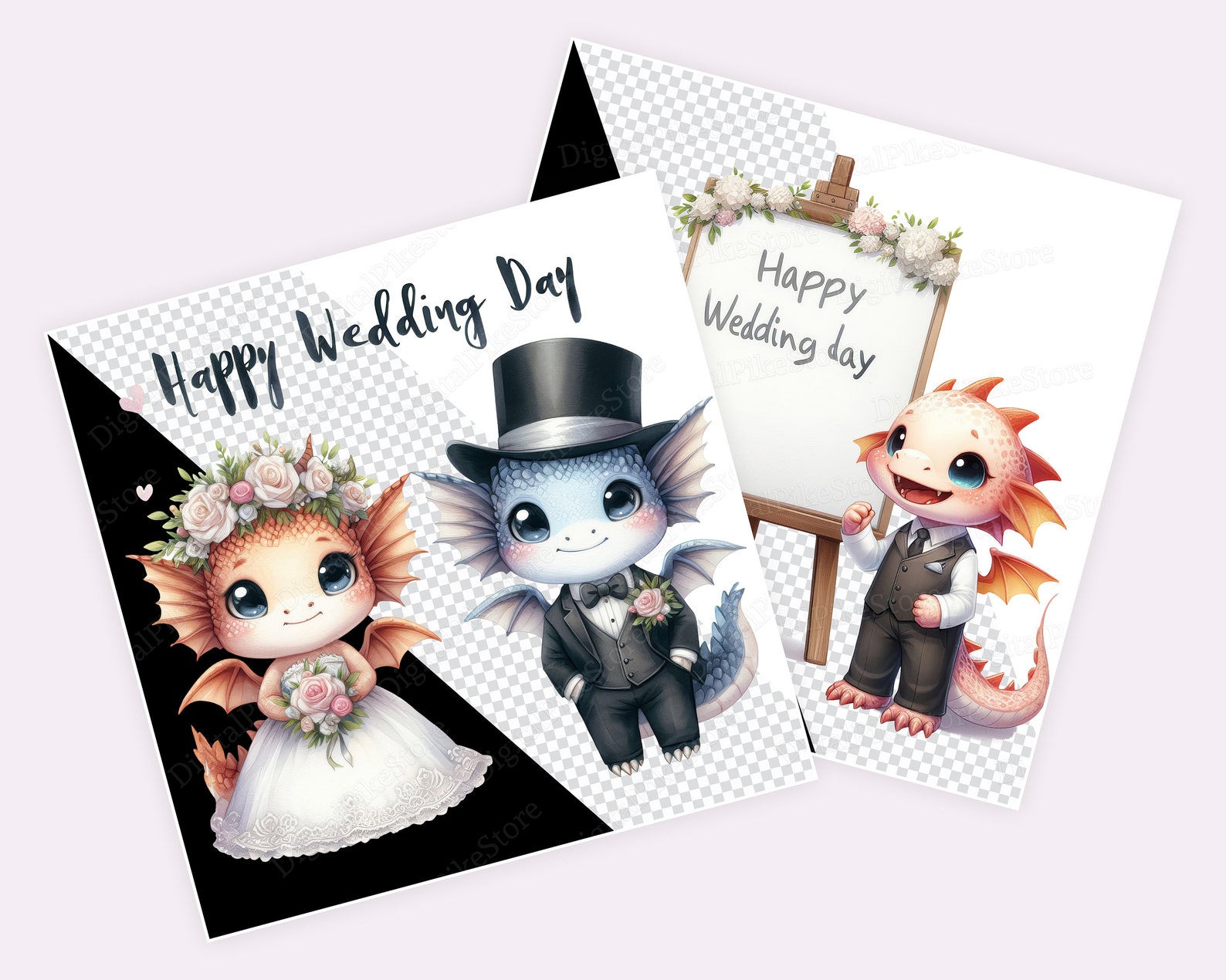Baby Dragon Wedding Days Clipart PNG, Watercolor Clipart, Cute Baby ...