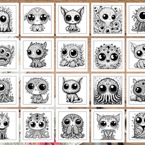50 Cute Creeps Coloring, Coloring Sheets, Coloring Pages for Kids, Cute ...