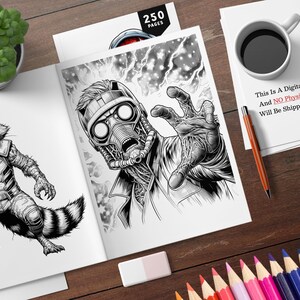 250 Creepy Superheroes Coloring Book BUNDLE, Comics Coloring, Superhero ...