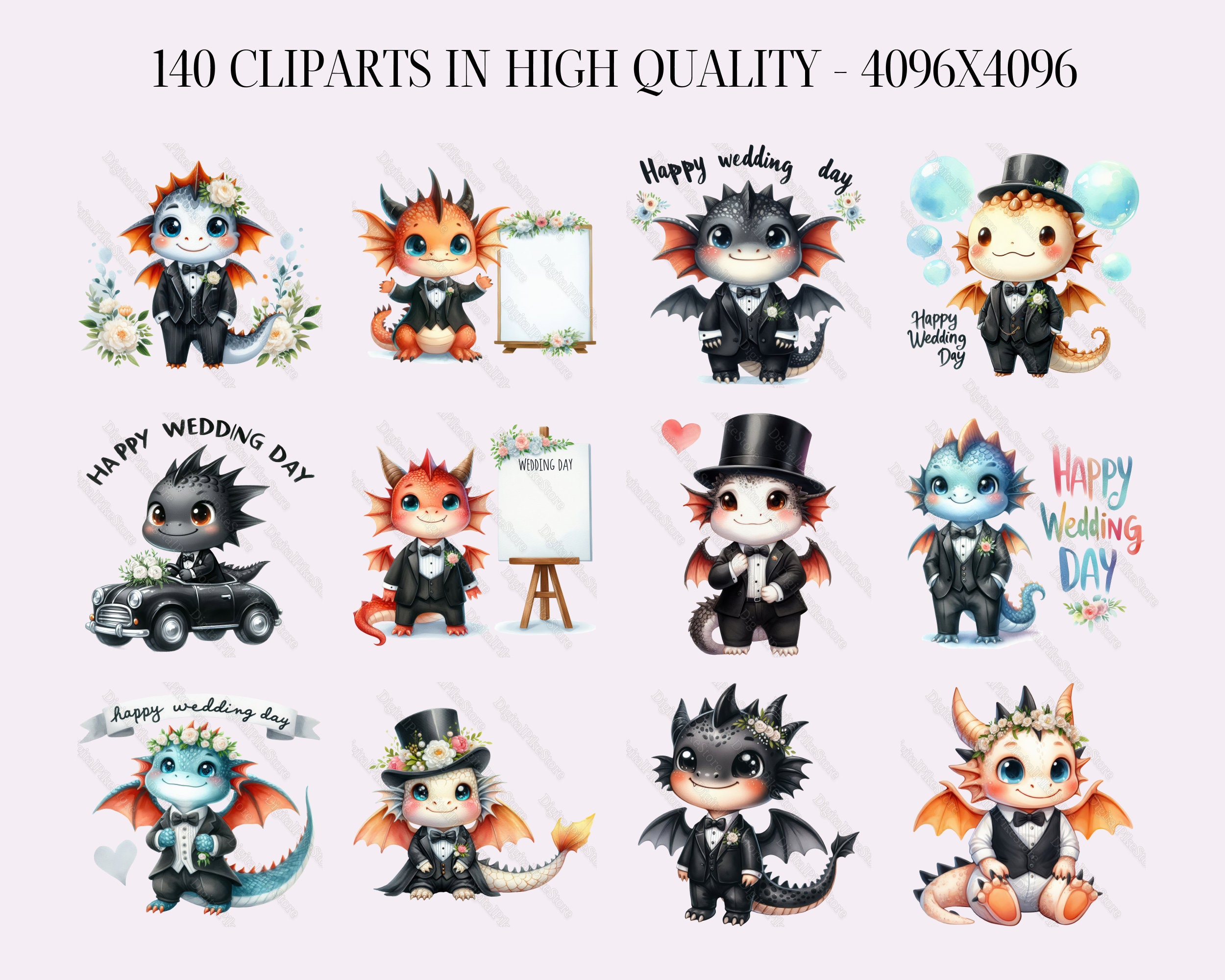 Baby Dragon Wedding Days Clipart PNG, Watercolor Clipart, Cute Baby ...