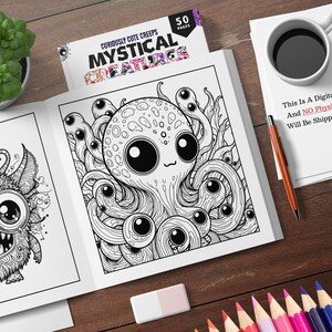 50 Cute Creeps Coloring, Coloring Sheets, Coloring Pages for Kids, Cute ...
