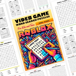 Roblox Word Search for Kids, Kids Activity, 90 Puzzles, 1000+ Words ...