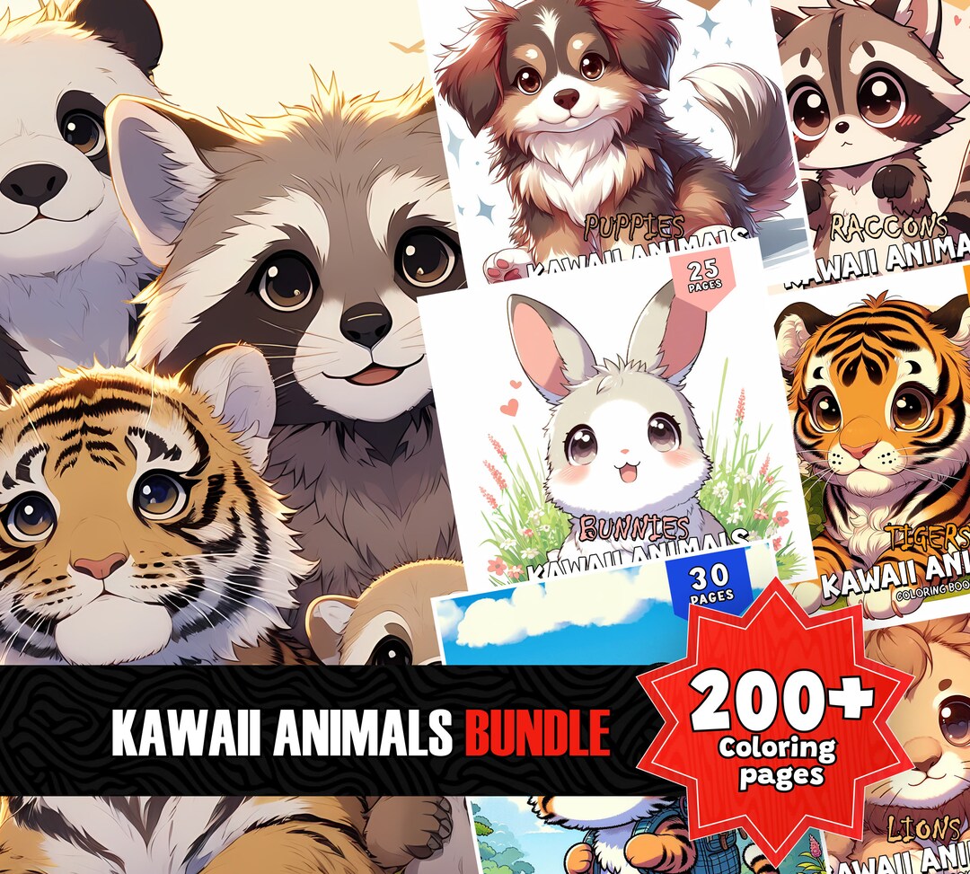 200 Kawaii Animals Coloring Pages, Baby Animals Coloring, Coloring ...