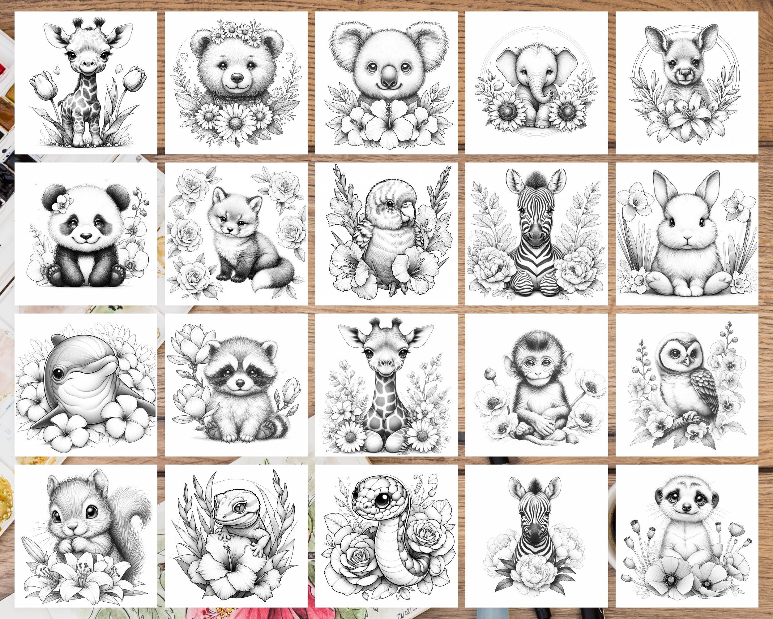 70 Cute Baby Animal Coloring Book Cute Animal Coloring Pages Coloring ...