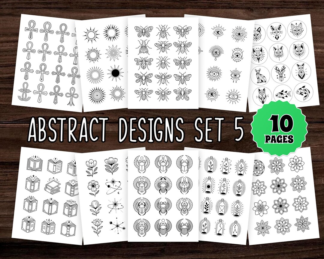 Modern Abstract Coloring Pages PDF – 10 Printable Pattern Sheets for ...