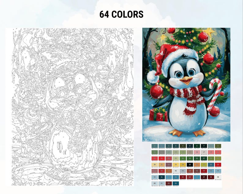 Color by Number, Digital Coloring Pages, Paint by Numbers, Procreate ...