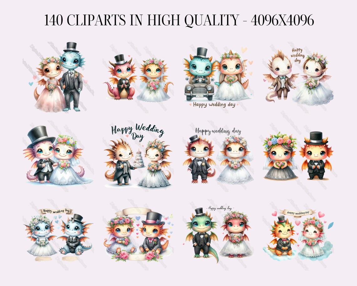 Baby Dragon Wedding Days Clipart PNG, Watercolor Clipart, Cute Baby ...