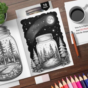 70 Forest Jar Coloring Pages, Coloring Sheets, Fantasy Coloring ...