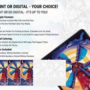 Color by Number, Digital Coloring Pages, Paint by Numbers, Procreate ...