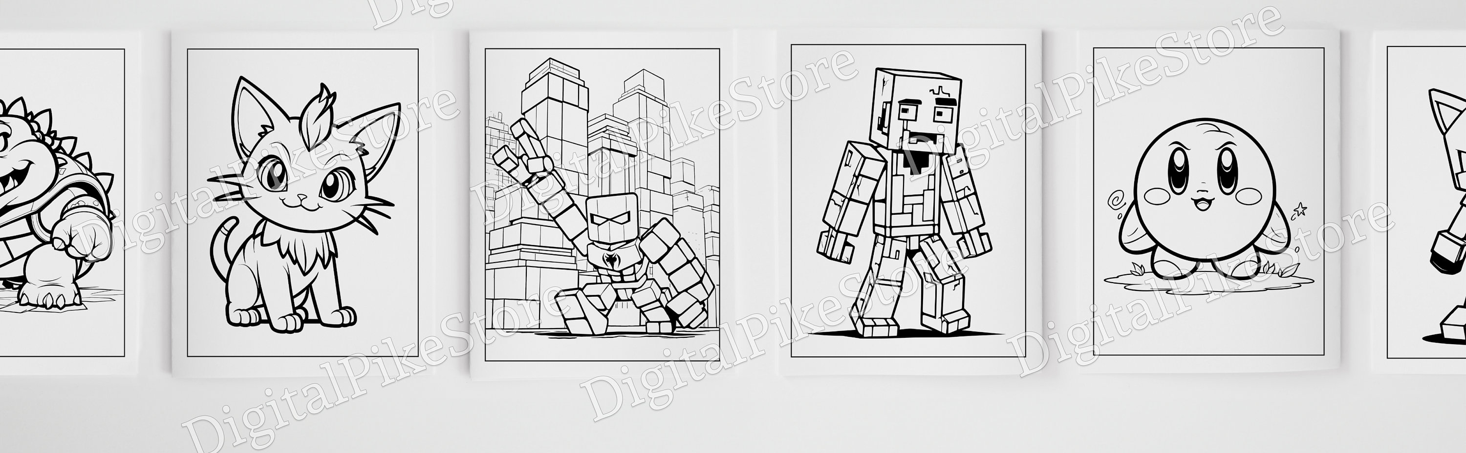 Video Games Coloring Book for Kids, Printable PDF Cover, 54 Pages ...