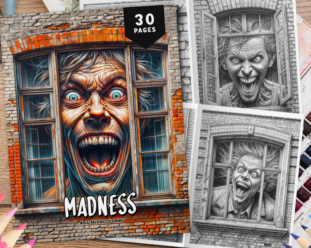30 Emotional Panes: Madness Coloring Pages, Surrealism Coloring ...