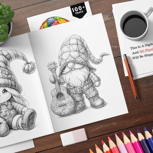 100+ Patchwork Gnome Coloring Book, Grayscale Coloring, Coloring Sheets, Garden Gnome Coloring ...