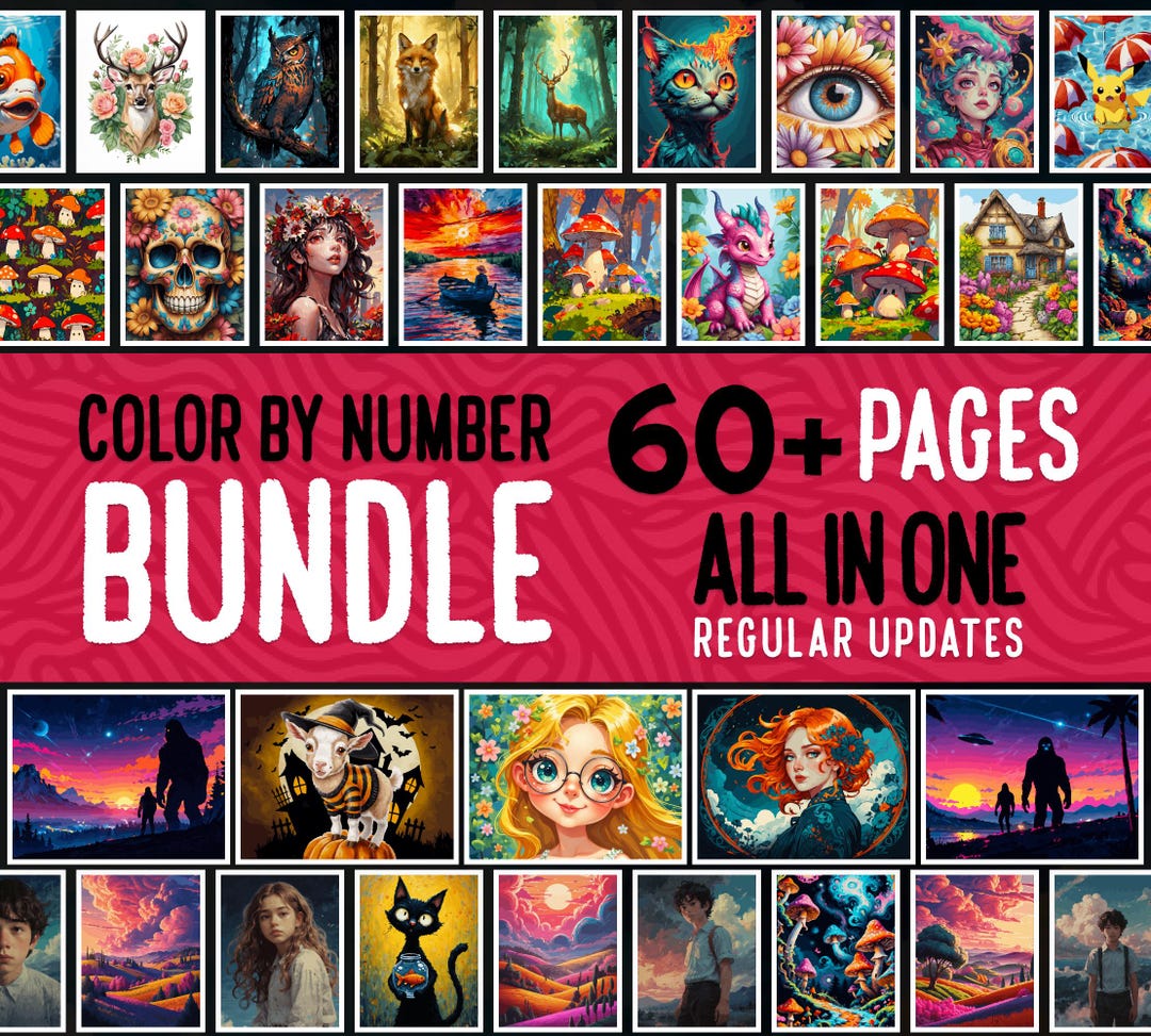 Color by Numbers, Digital Coloring, Paint by Numbers, Procreate ...