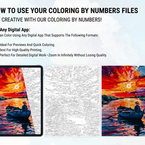 Color by Numbers, Paint by Numbers, Digital Coloring Pages, Procreate ...