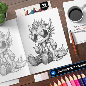 38 Stylish Dragon Coloring Book for Adults and Kids, Coloring Sheets ...