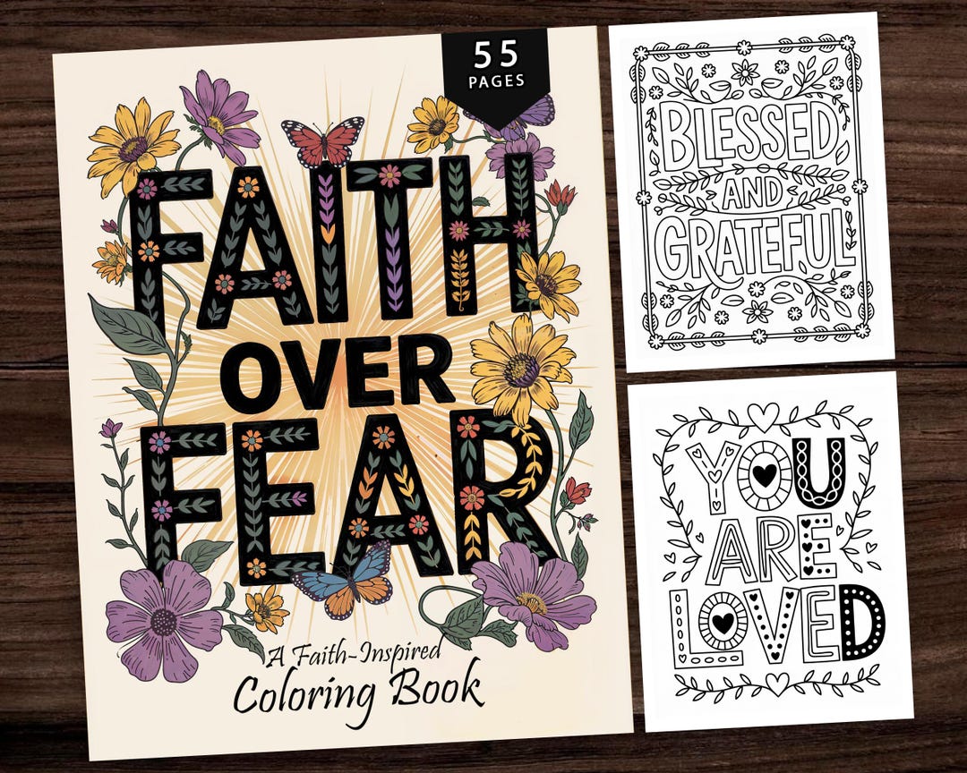 55 A Faith-inspired Quote Coloring Book Bible Verses Coloring Pages ...