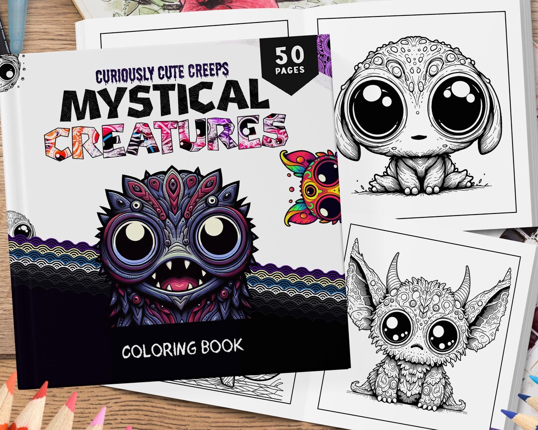 50 Cute Creeps Coloring, Coloring Sheets, Coloring Pages for Kids, Cute ...