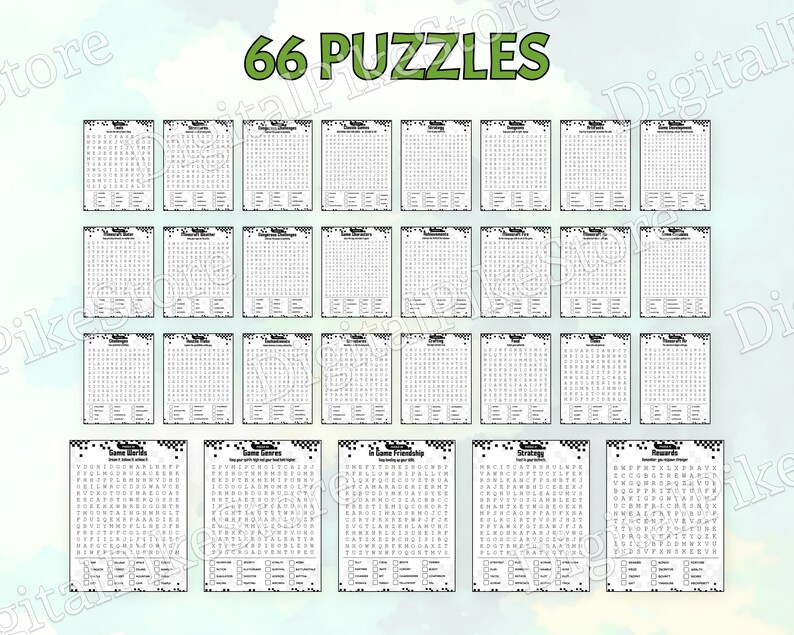 Minecraft Word Search for Kids, Kids Activity, 66 Puzzles, 800+ Words ...