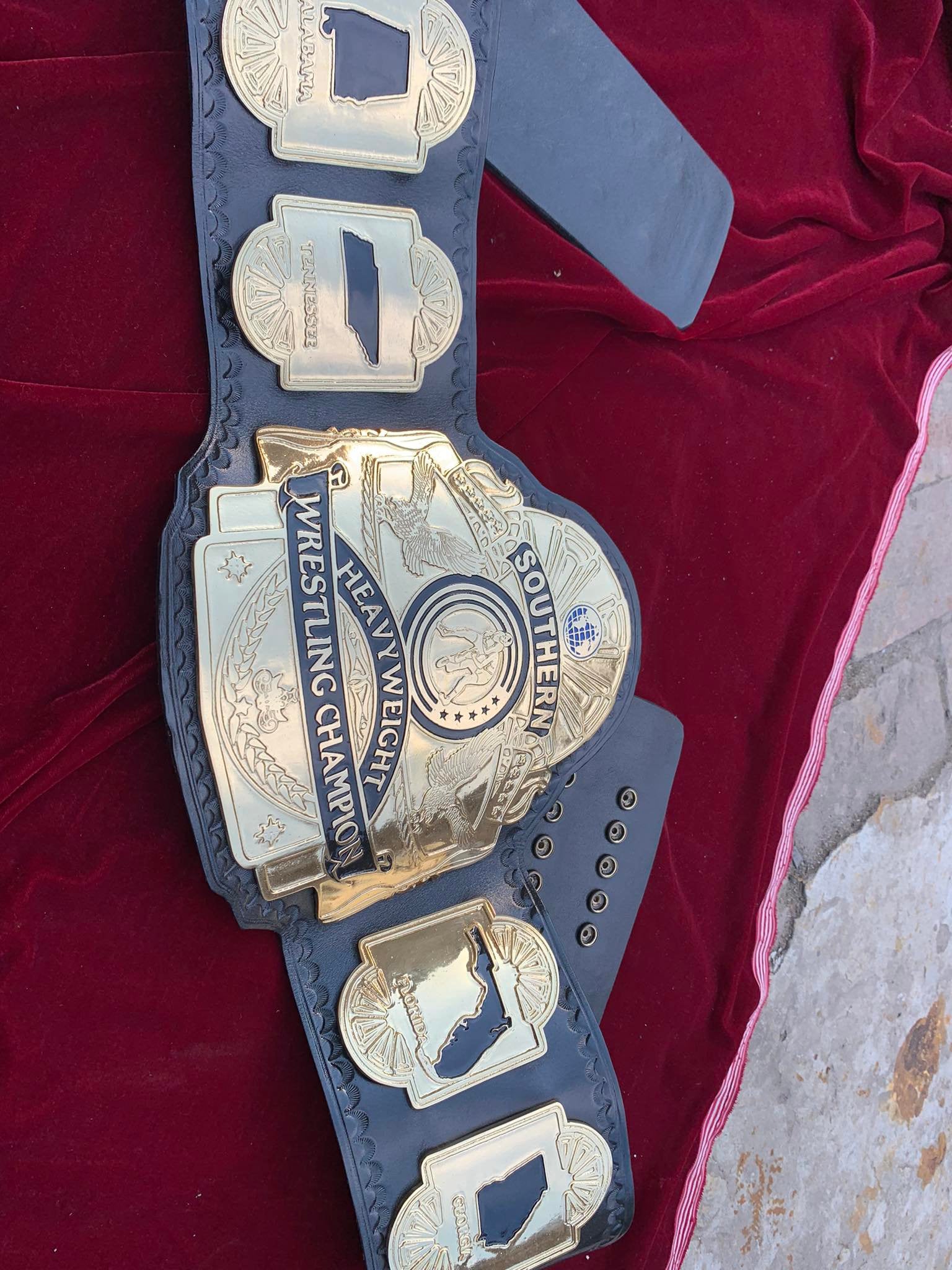 SOUTHERN Heavyweight CHAMPIONSHIP BELT , 4mm Zinc Plates, Real Leather ...