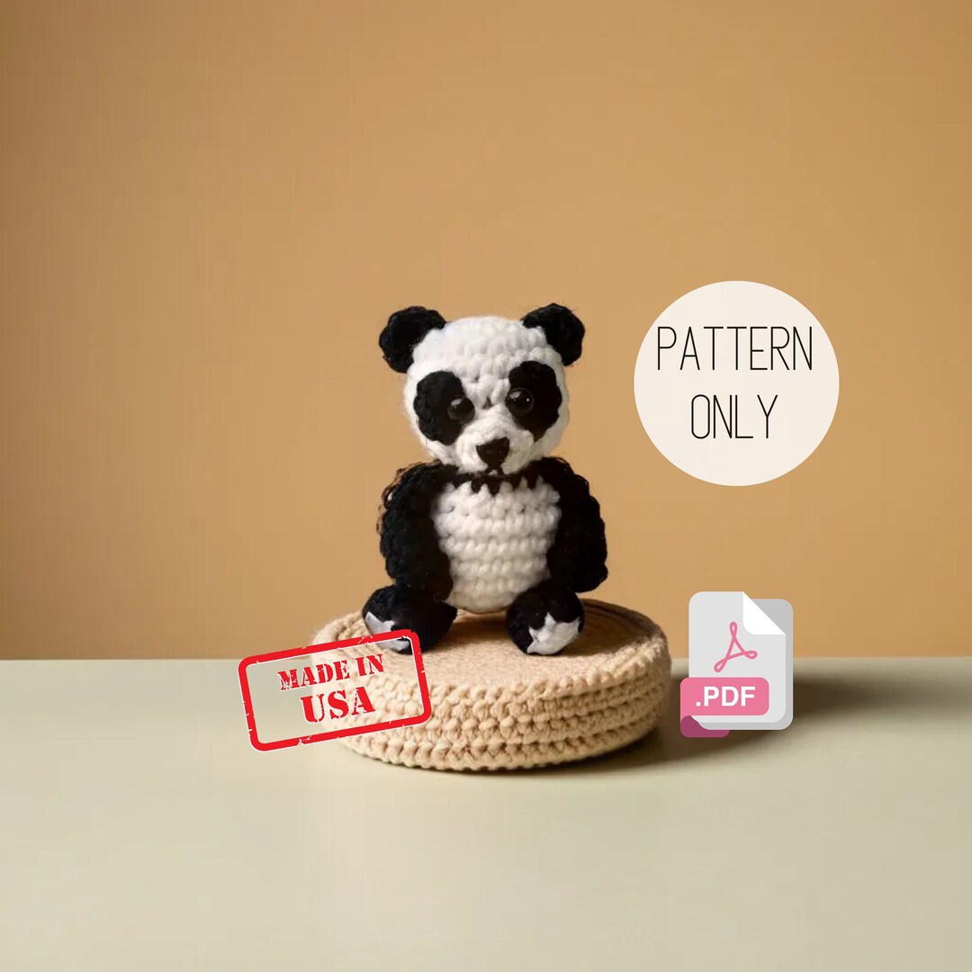 Panda Crochet Pattern, Baby Panda Amigurumi Toy, DIY Crochet Guide ...