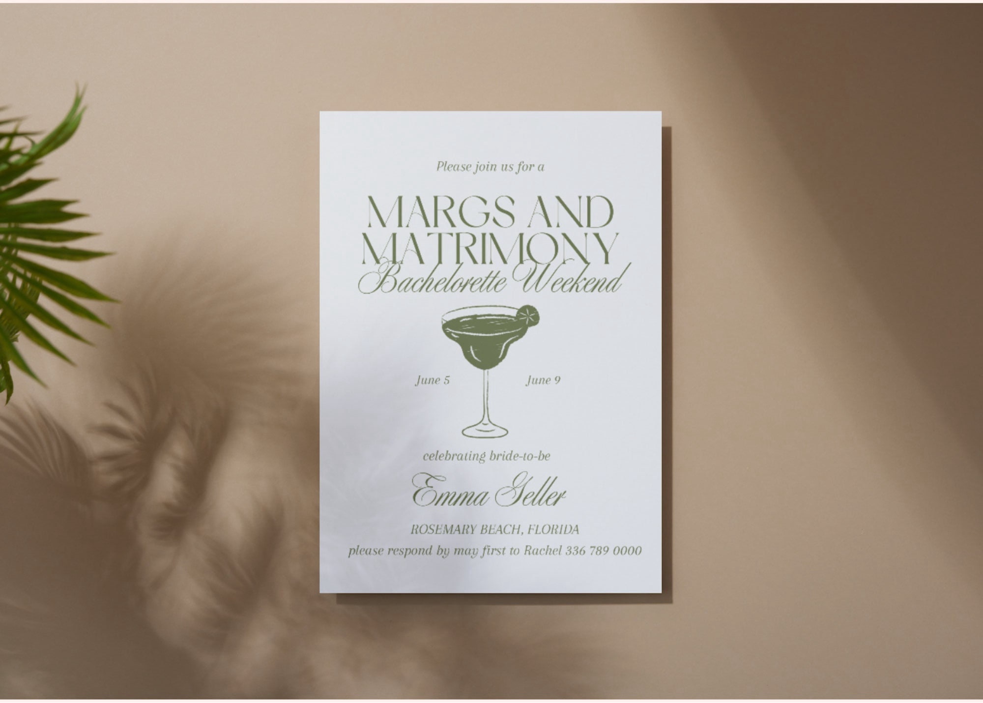 Margs and Matrimony Bachelorette Invite and Itinerary Margaritas and ...