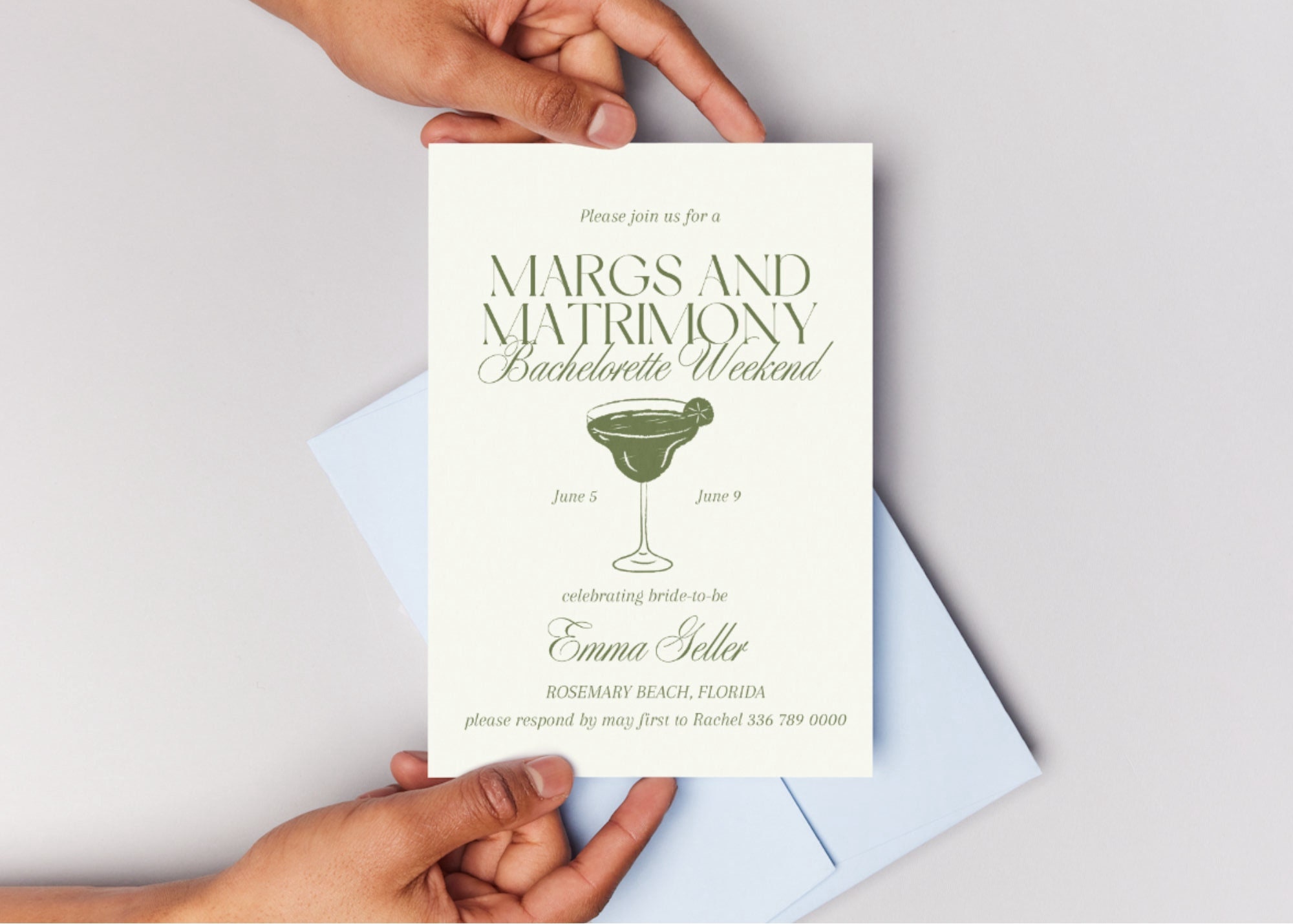 Margs and Matrimony Bachelorette Invite and Itinerary Margaritas and ...
