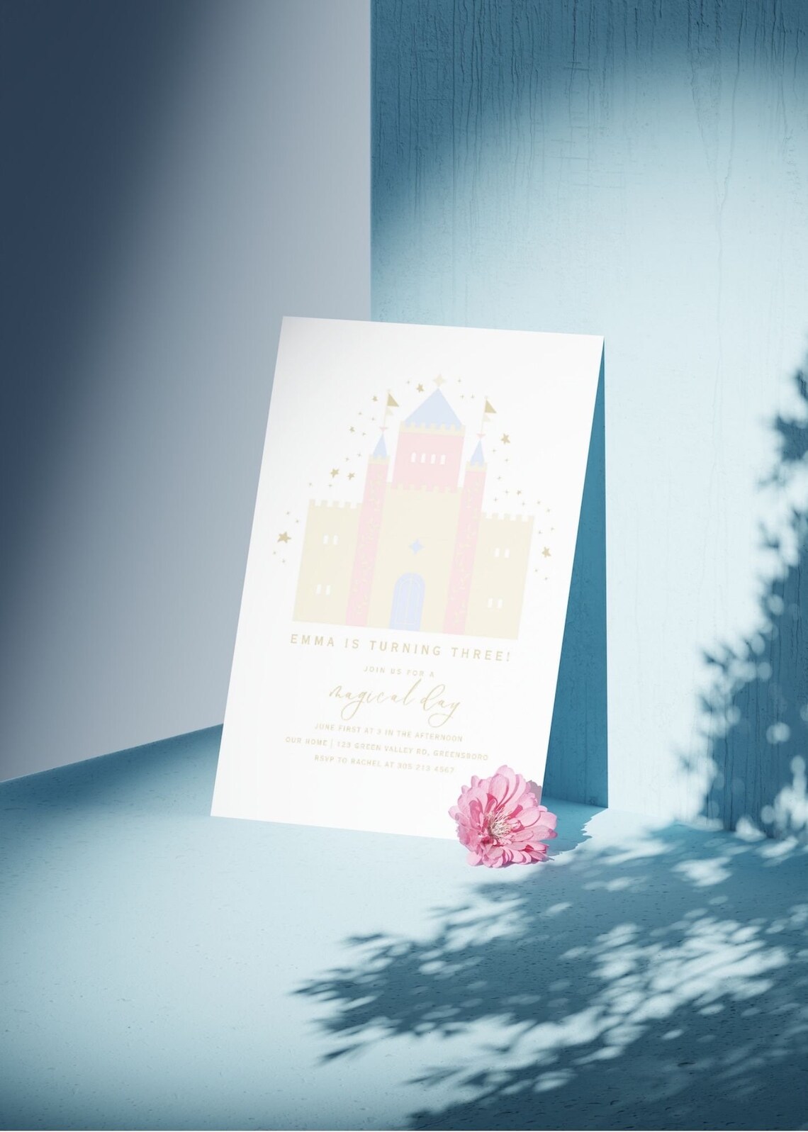 Princess Castle Birthday Invitation Template - Etsy