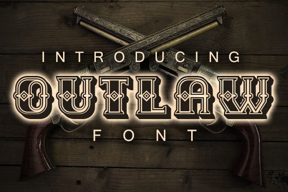 Outlaw Font San Serif Font, Modern Font, Bold Font, Retro Font ...