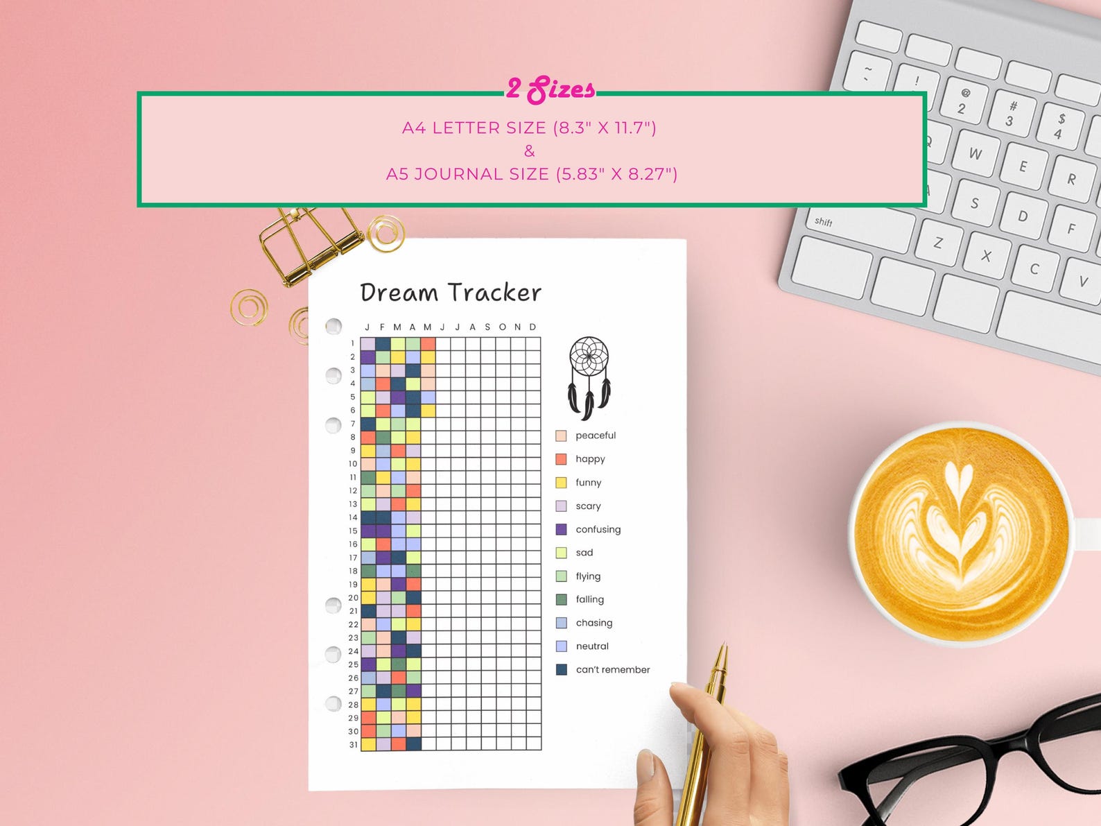 Dream Tracker, Printable Dream Journal, Dreams Diary, Dream Logging, Dreams Journal, Digital ...