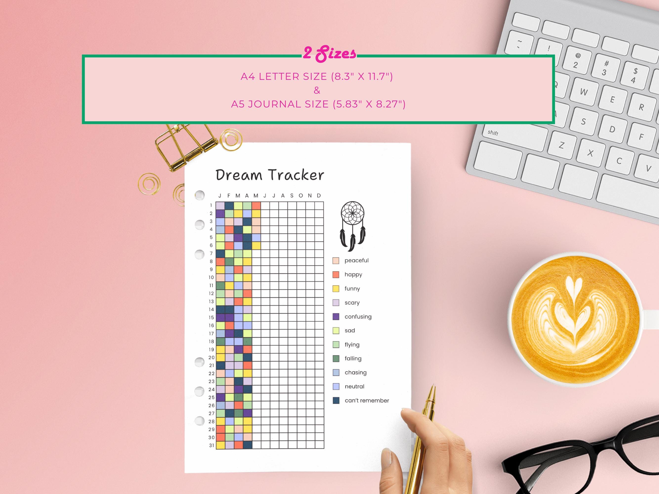 Dream Tracker, Printable Dream Journal, Dreams Diary, Dream Logging ...