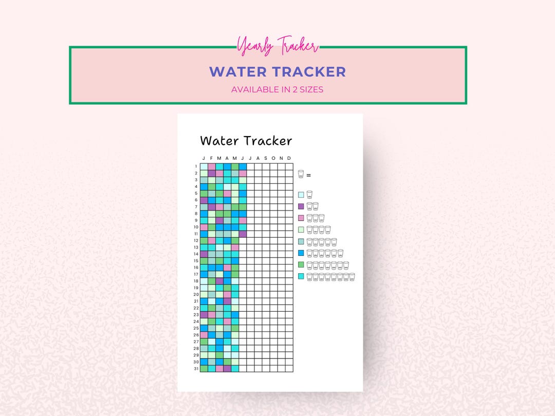 Water Tracker, Printable Hydration Tracker, Water Intake Tracker, Water ...