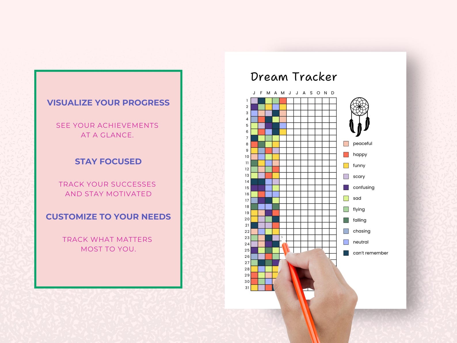 Dream Tracker, Printable Dream Journal, Dreams Diary, Dream Logging ...
