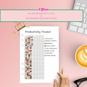 Productivity Tracker, Printable Journal Page, Digital Planner Pages ...
