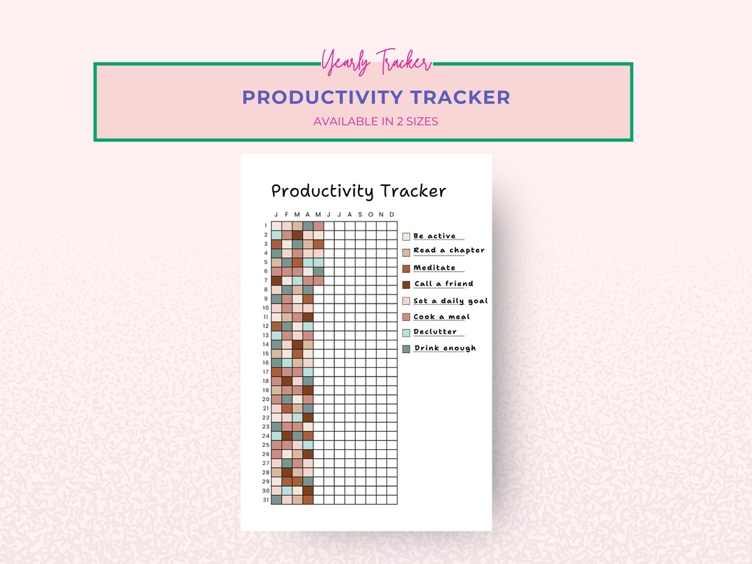 Productivity Tracker, Printable Journal Page, Digital Planner Pages ...