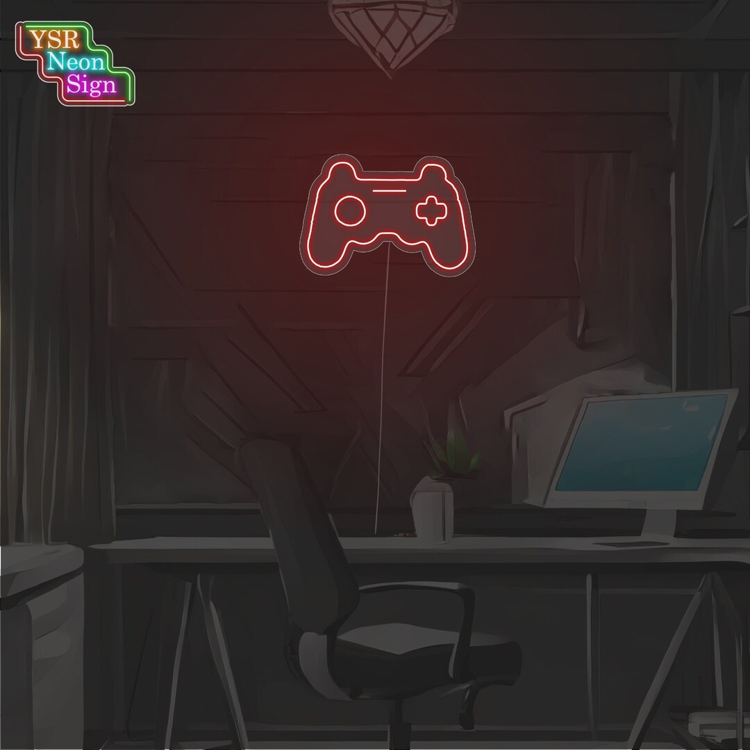 Joystick Neon Sign,gamepad Neon Sign Wall Decor, Custom Neon Sign Game ...
