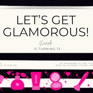 Personalized sephora Themed Birthday Invitation - Etsy